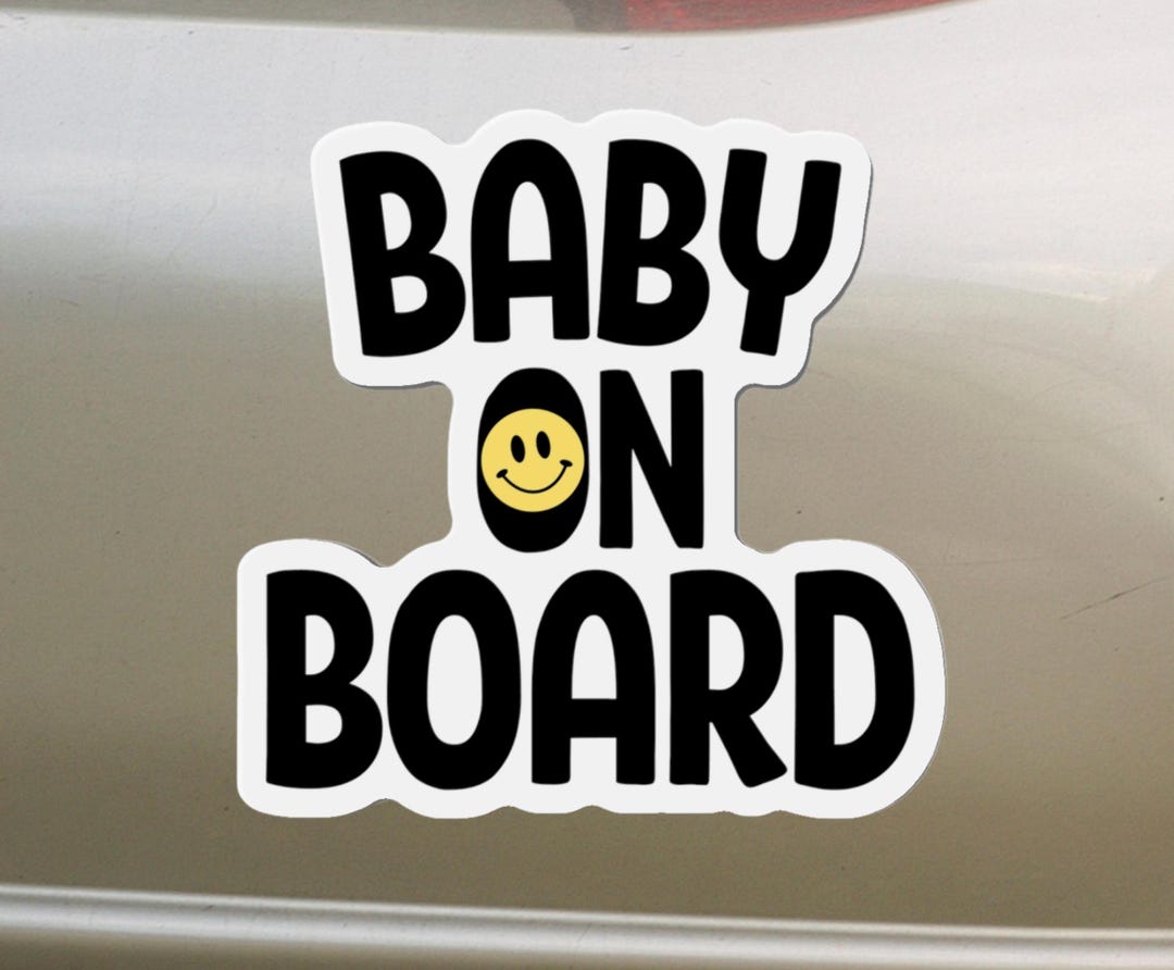 Baby on Board Car Magnet: Cute Bumper Decal, Baby Shower Gift - Etsy