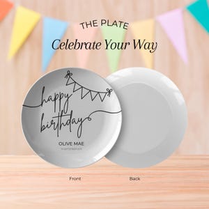 Personalized Birthday Plate: Unbreakable Keepsake Gift for All Ages - Etsy