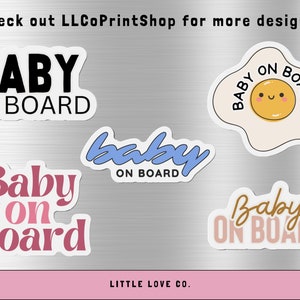 Baby on Board Magnet Sticker Safety Car Sign Baby Shower Gift for New ...