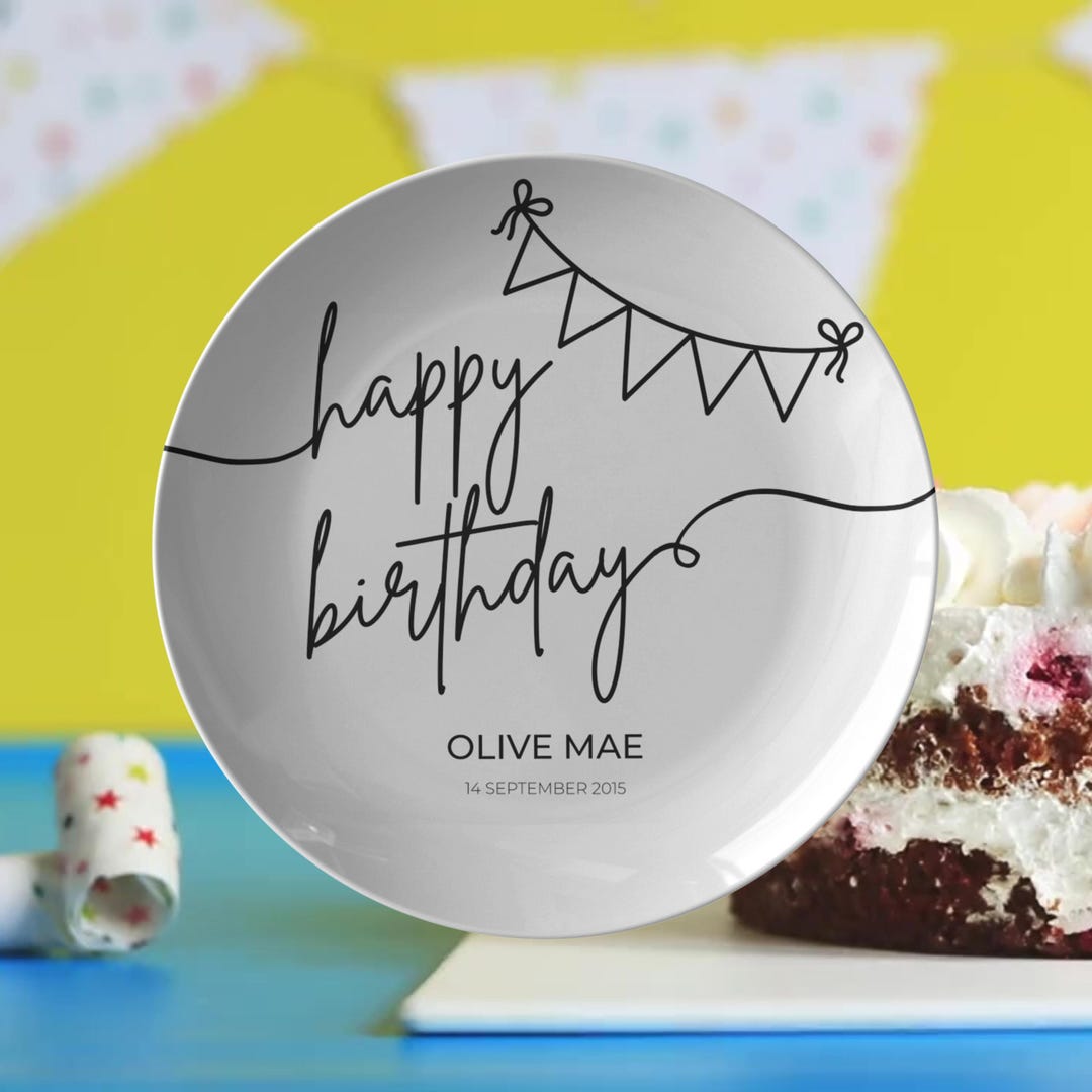 Personalized Birthday Plate: Unbreakable Keepsake Gift for All Ages - Etsy