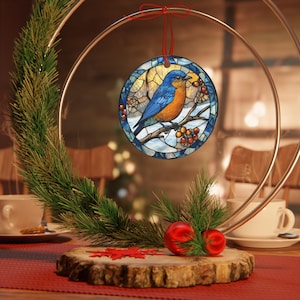 Bluebird Ornament Mountain Bluebird Christmas Bluebird Art Bluebird ...