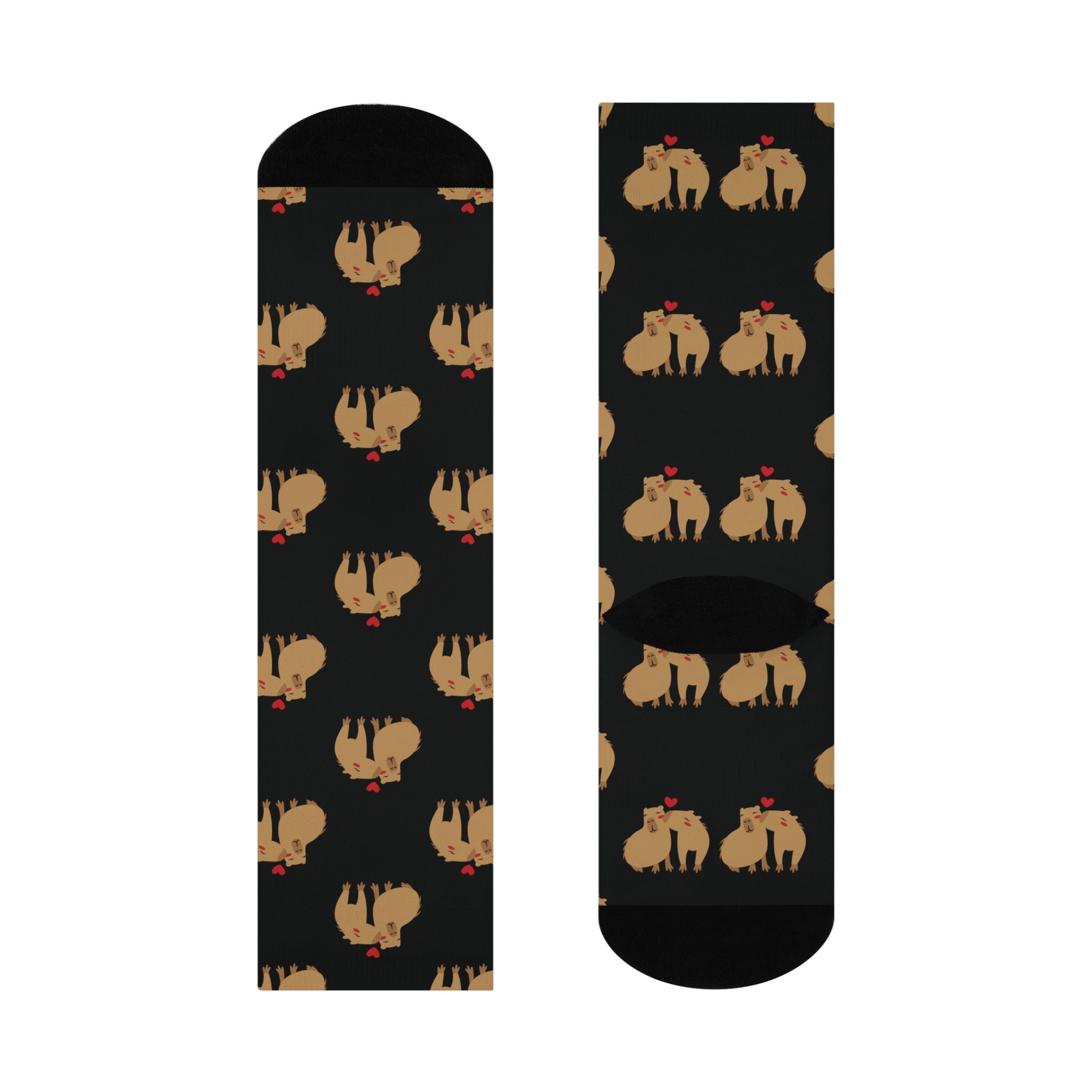 Cute Capybara Kiss Socks Funny and Cute Animal Socks for Quirky Gift ...