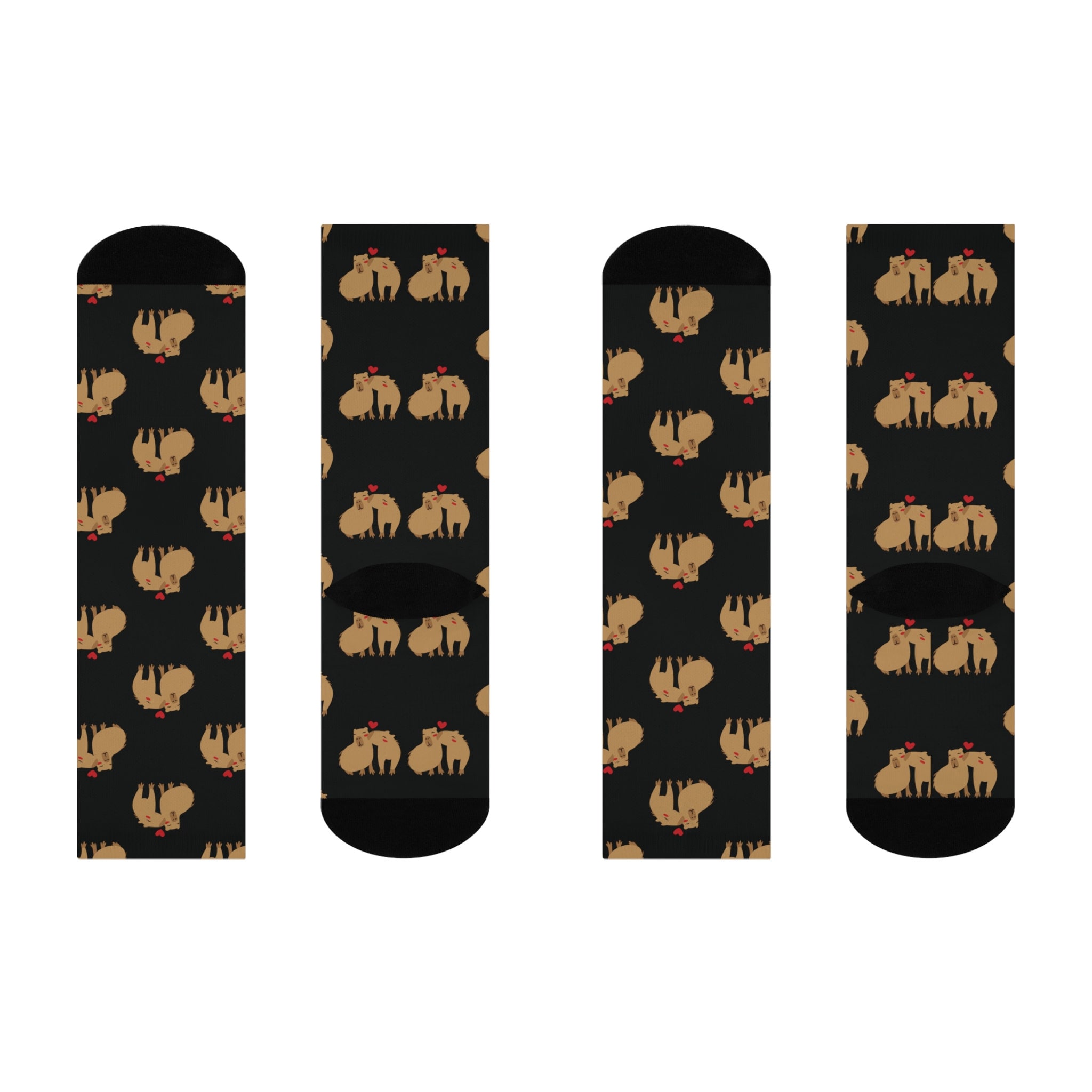 Cute Capybara Kiss Socks Funny and Cute Animal Socks for Quirky Gift ...