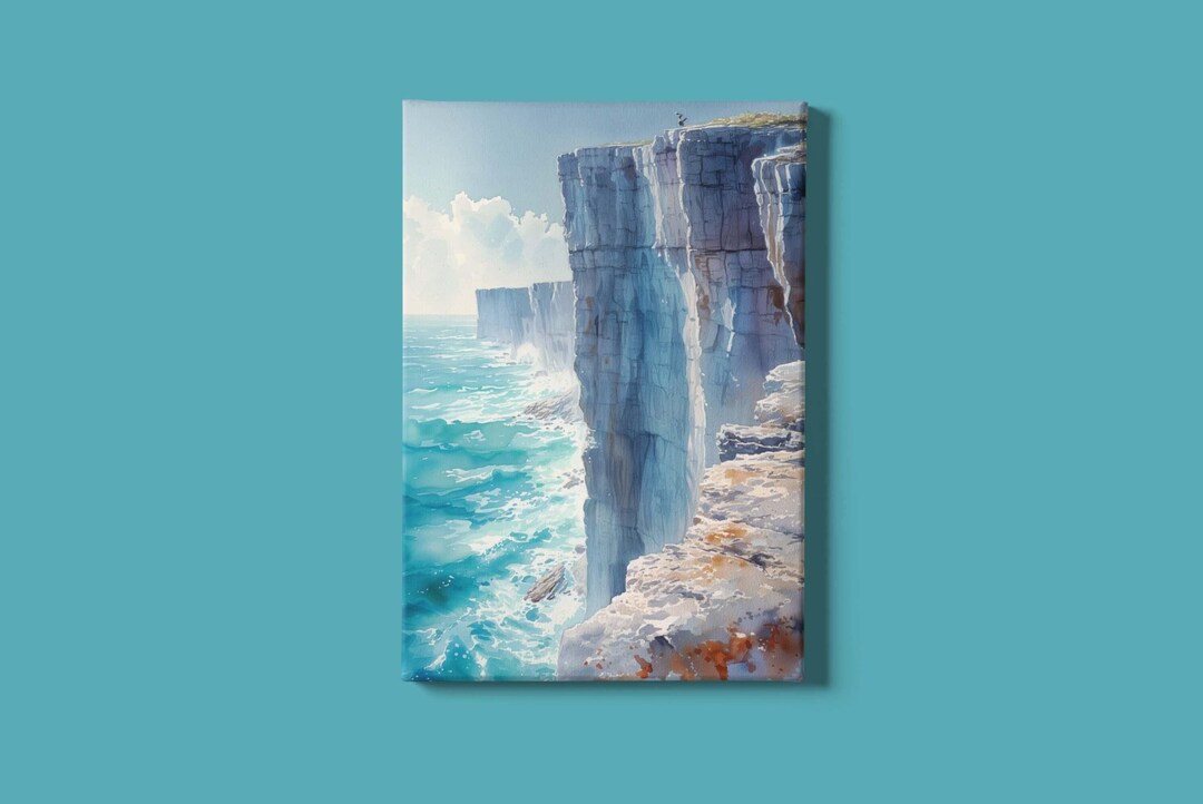 Cliff Art Print | Ocean Art Print | Sea Art | Mountain Wall Art | Sea ...