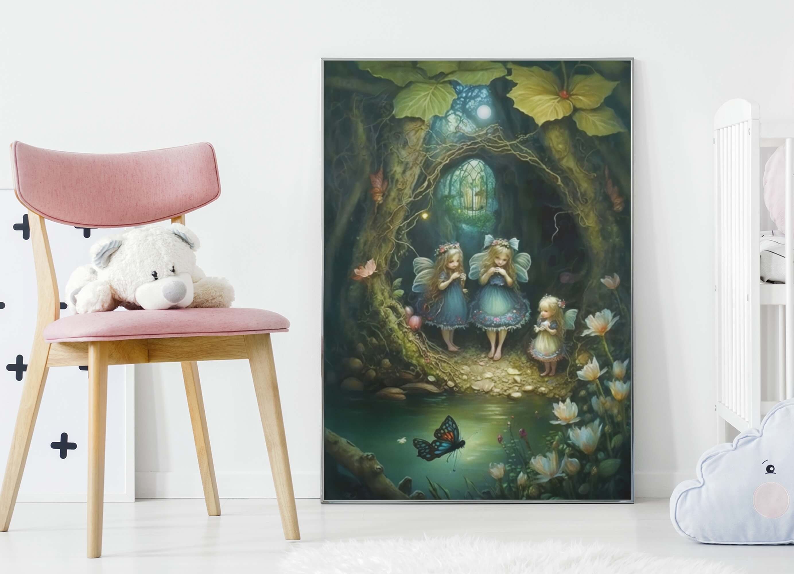 Garden Fairies Wall Art Angel With Wings Art Fairytale Art Magical Art ...