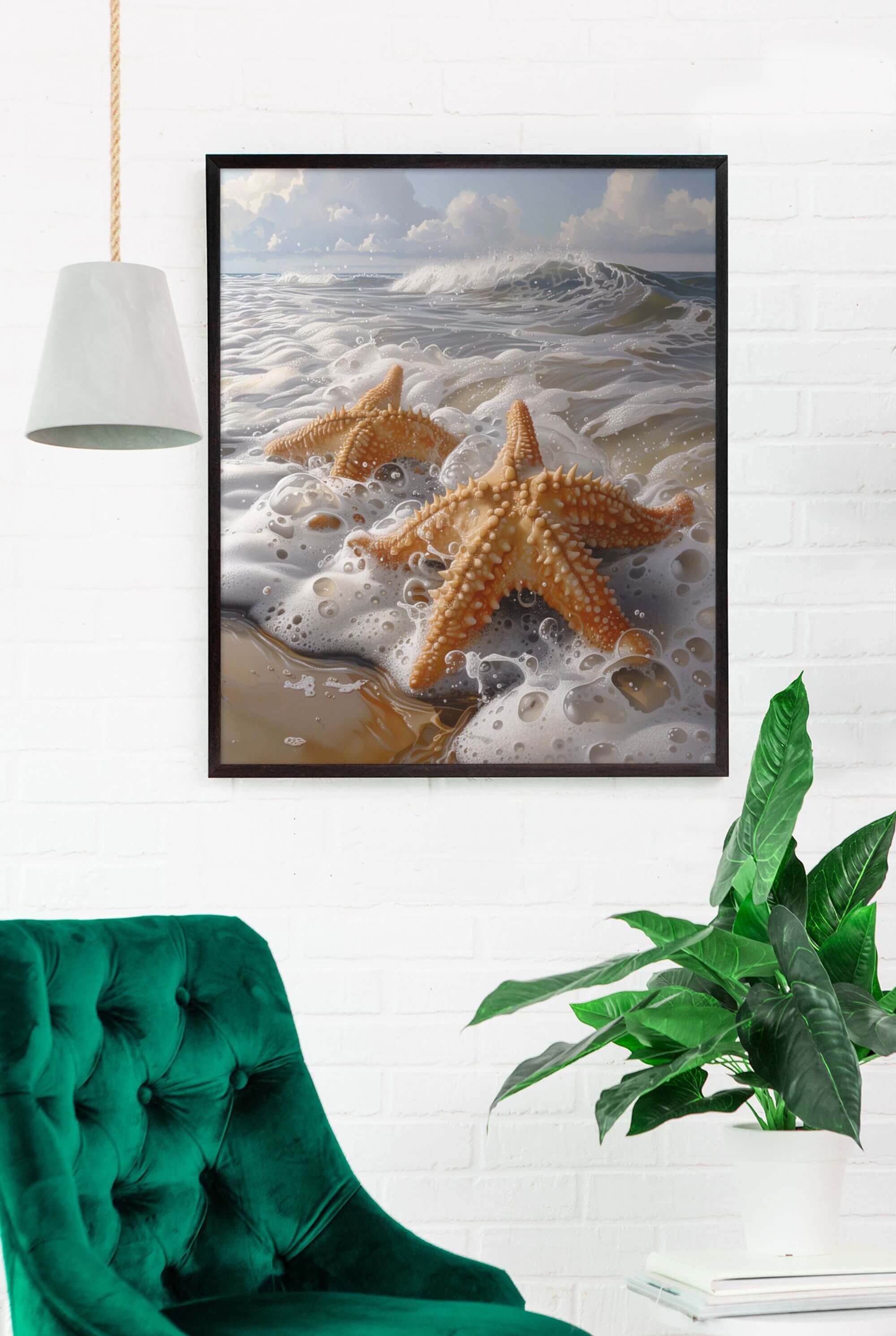 Starfish Wall Art Starfish Art Invertebrate Art Print Watercolor ...