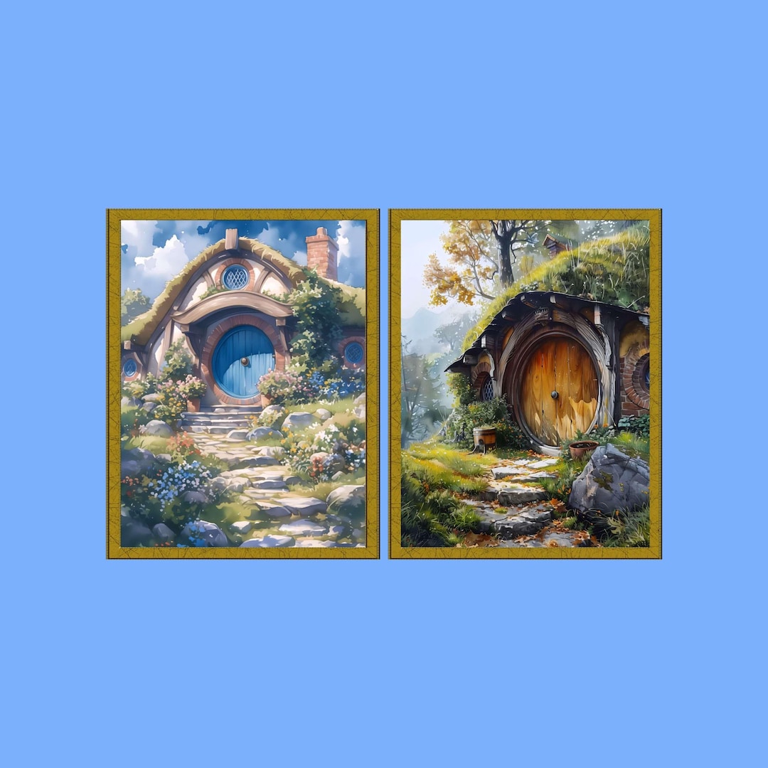 Hobbiton Art Print Digital Download Bundle: Set of 2 Printables - Etsy
