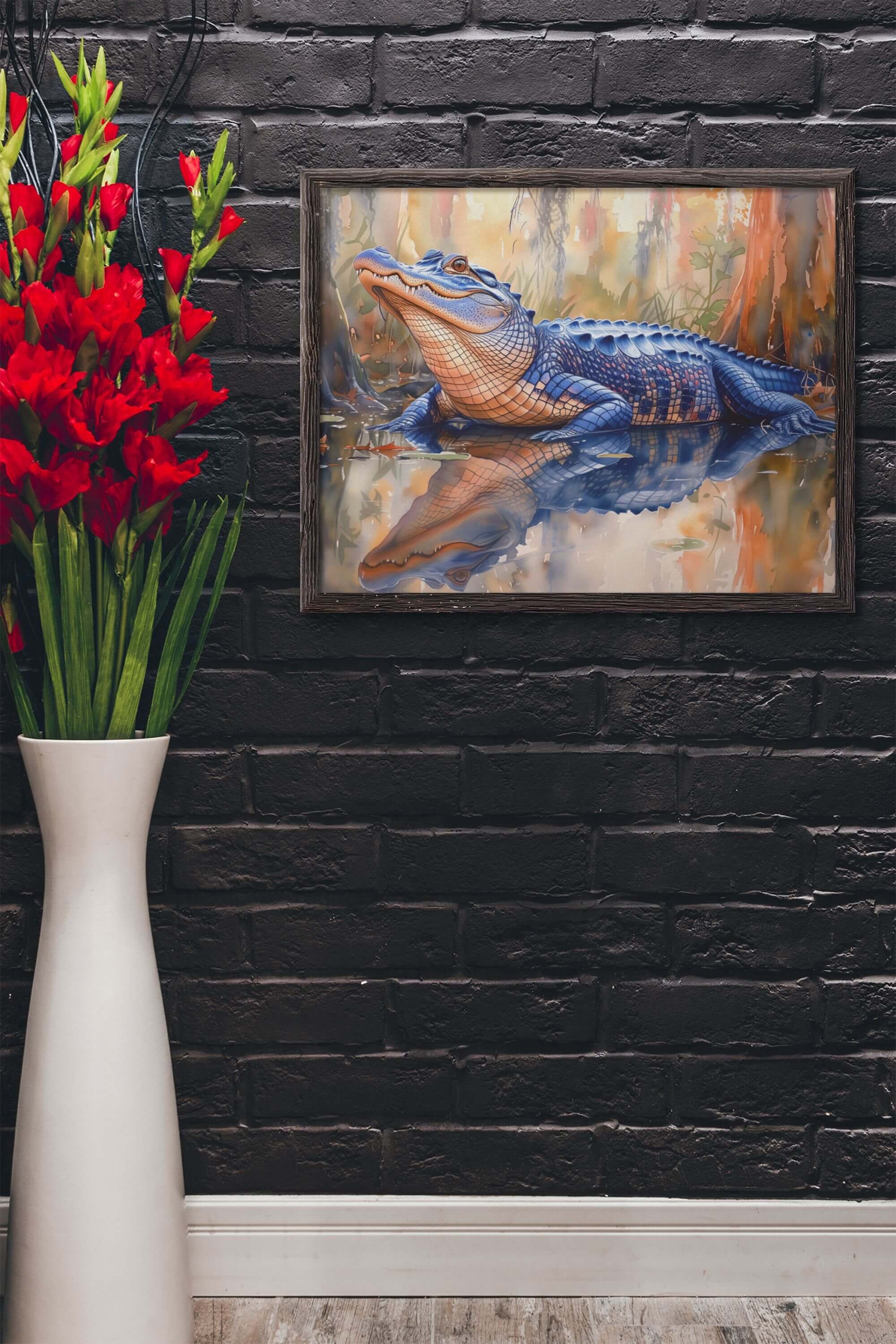 Alligator Wall Art Printable Reptile Art Wilderness Art Wildlife ...