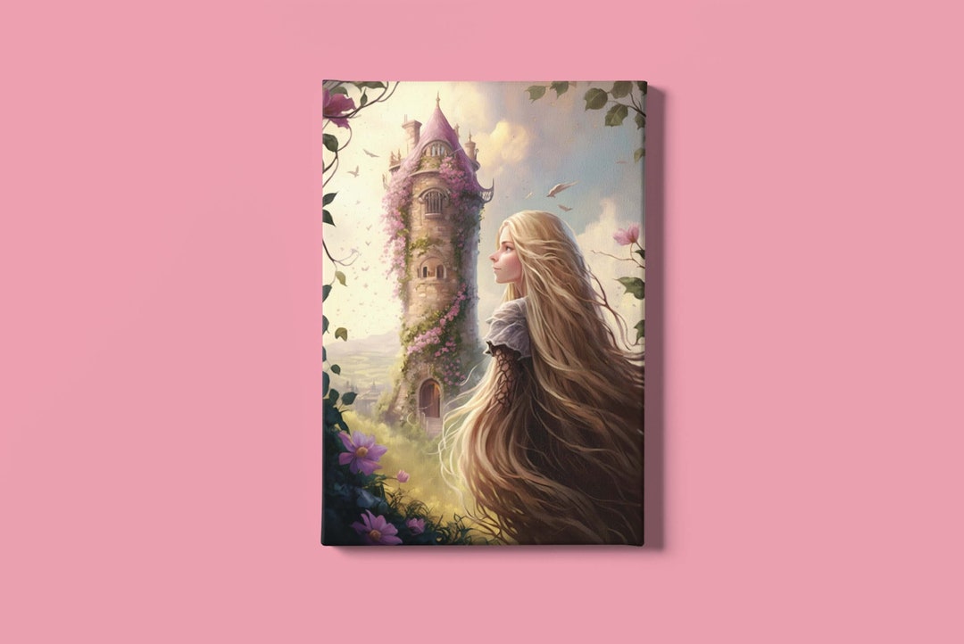 Rapunzel Wall Art | Princess Print | Castle Art | Fairy Tale Art ...
