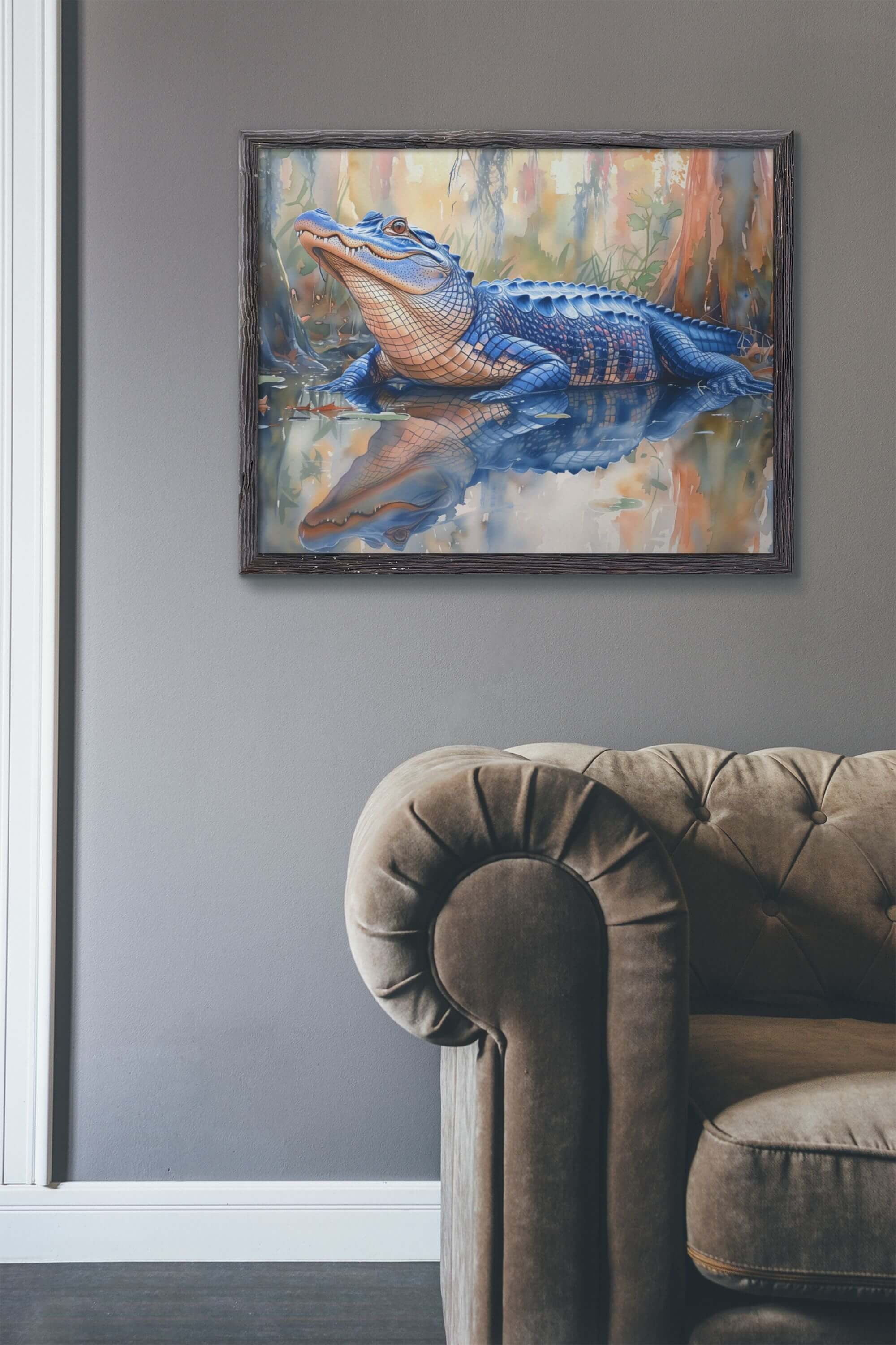 Alligator Wall Art Printable Reptile Art Wilderness Art Wildlife ...