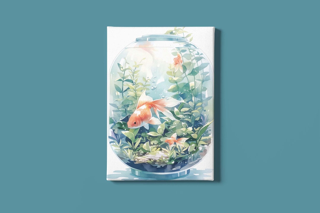 Goldfish Art Print | Goldfish Wall Art | Aquarium Print | Fish ...