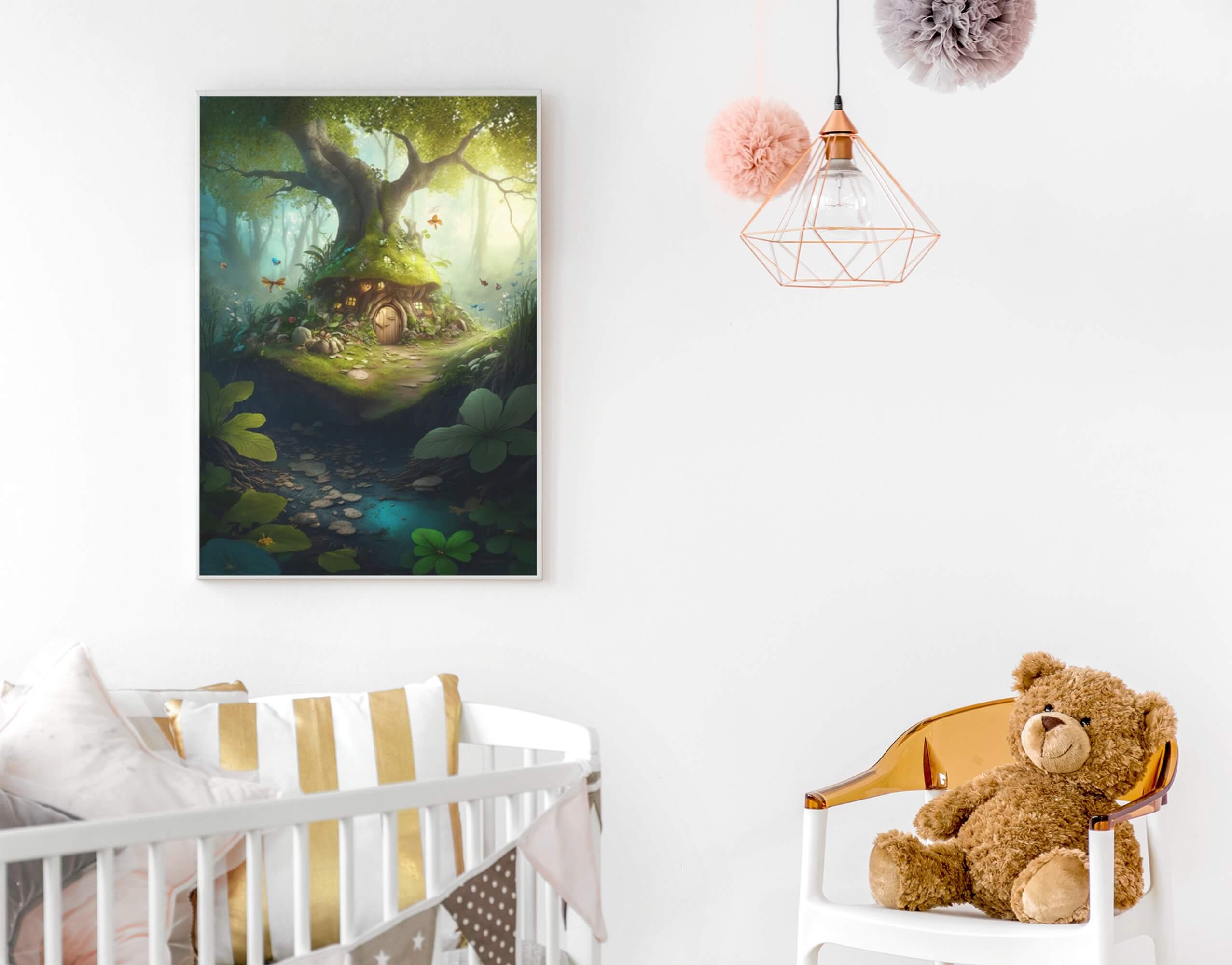 Hobbiton Poster Oak Tree Prints Jungle Art Fairy Tale Wall Art Fantasy ...