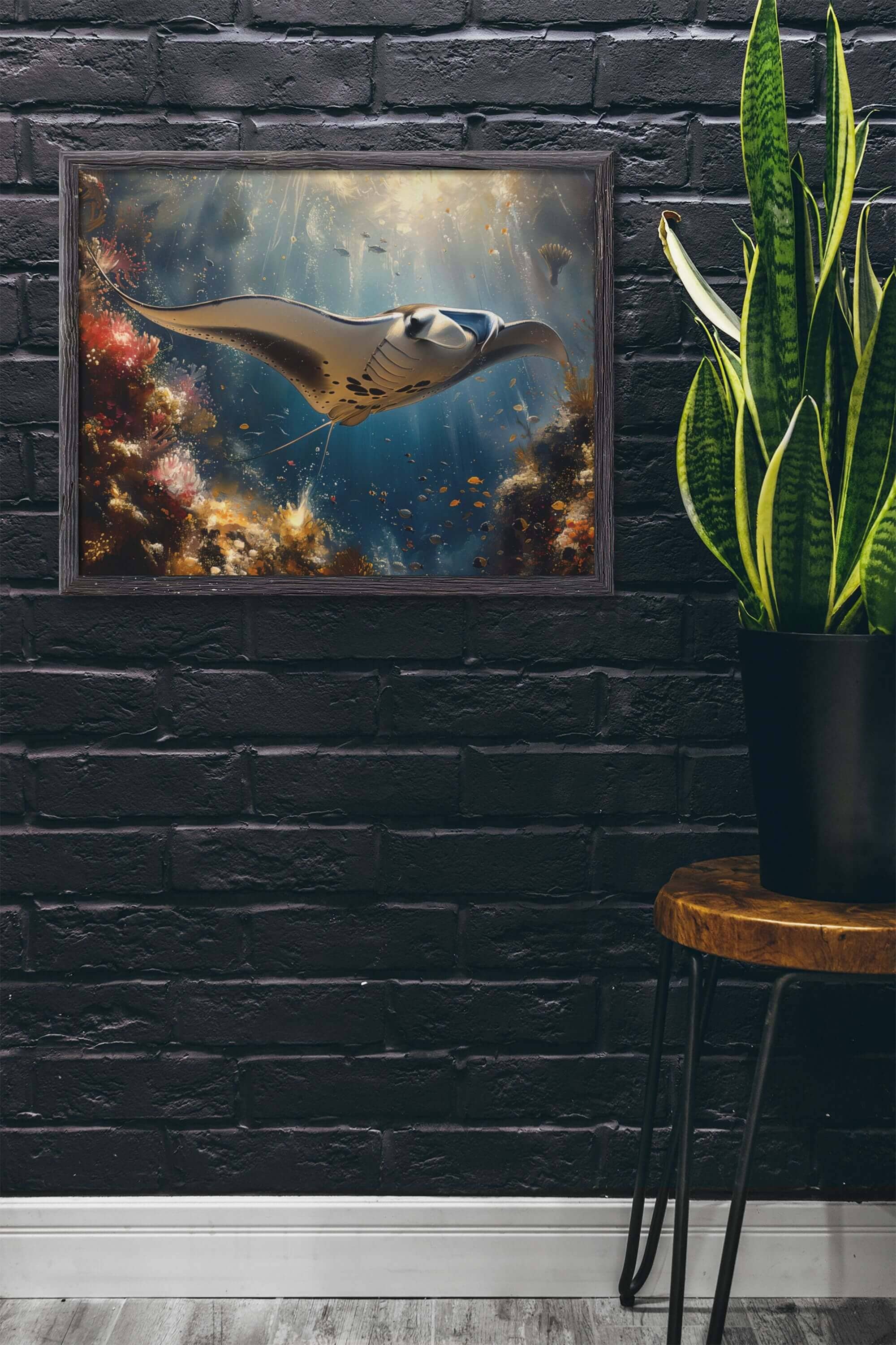 Manta Ray Wall Art Manta Ray Print Manta Ray Watercolor Manta Ray Art ...