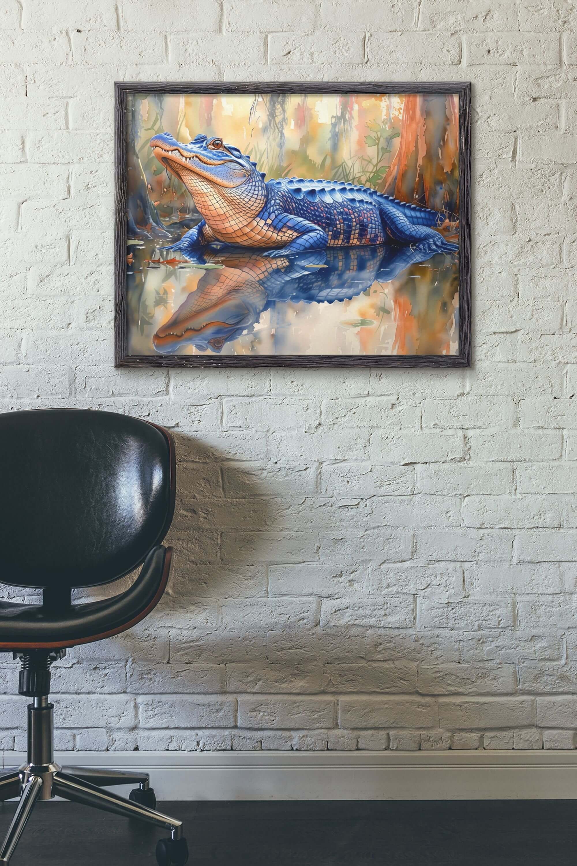 Alligator Wall Art Printable Reptile Art Wilderness Art Wildlife ...