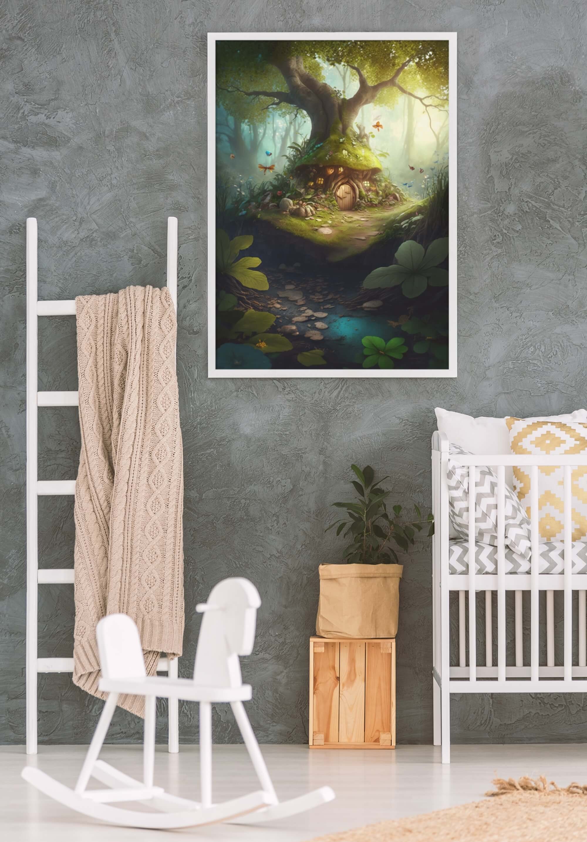 Hobbiton Poster Oak Tree Prints Jungle Art Fairy Tale Wall Art Fantasy ...