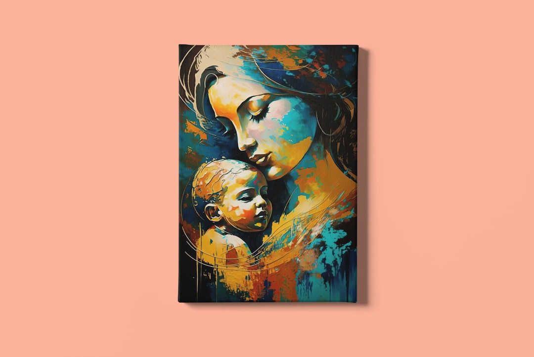 Mother and Child Art Print | Mom and Baby Print | Mothers Love Art ...