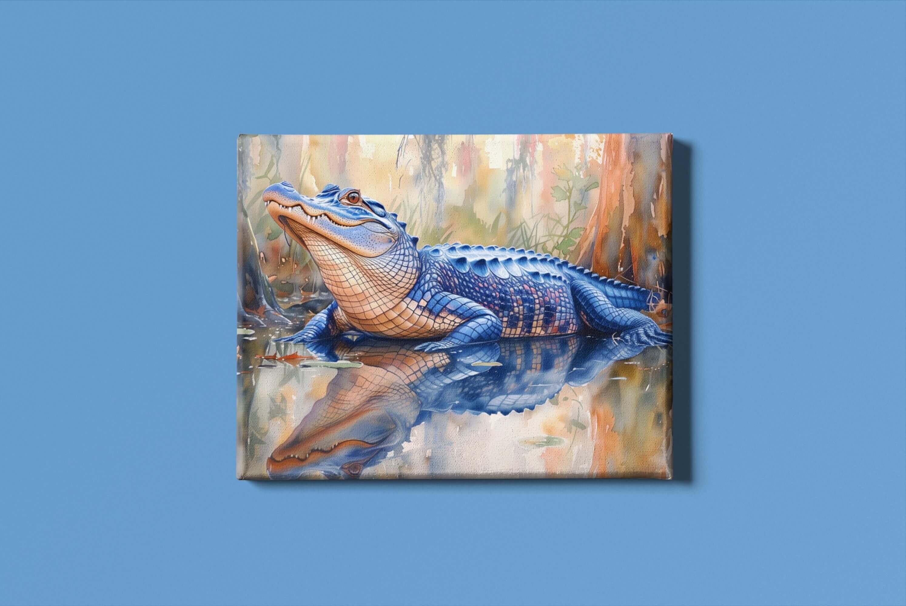 Alligator Wall Art Printable Reptile Art Wilderness Art Wildlife ...