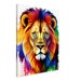 Gentile Lion Animal Wall Art | Colorful Print | Lion Portrait | Animal ...