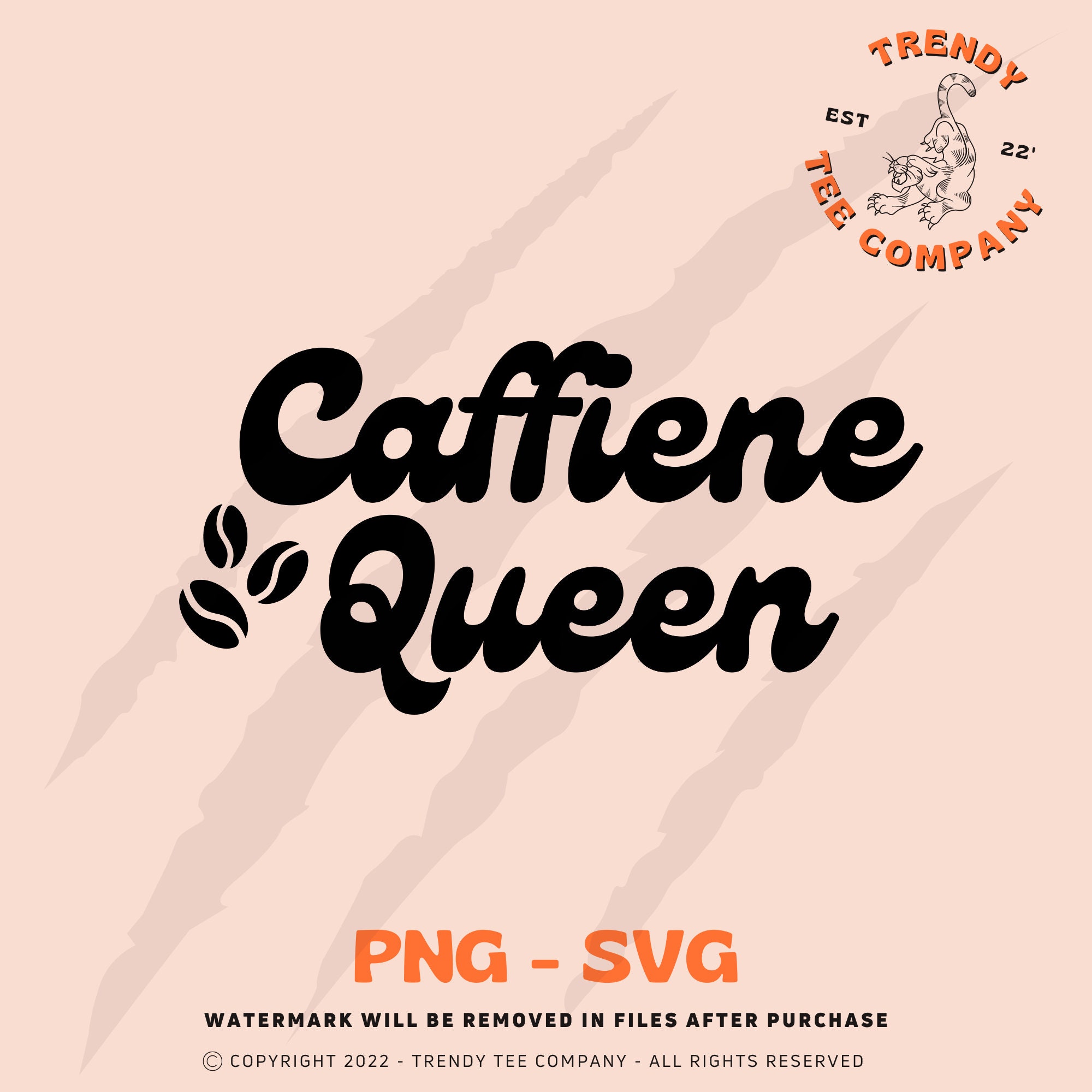 Caffeine Queen Svg, Coffee Queen Svg, Coffee Svg, Queen Svg, Caffiene ...