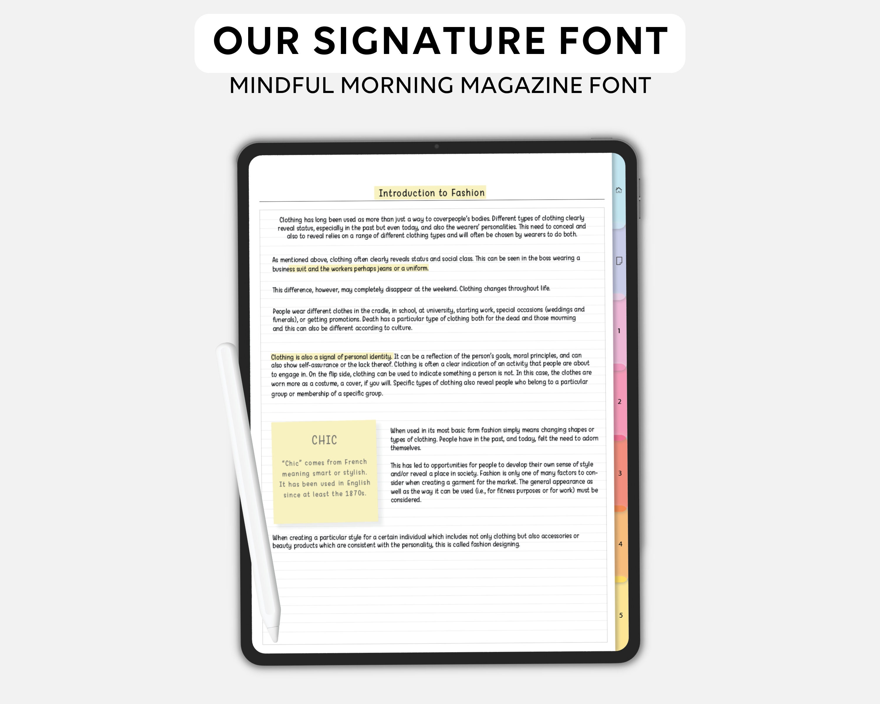 Daily Planner Font, Handwritten Note Font, Study Font, Goodnotes Font ...