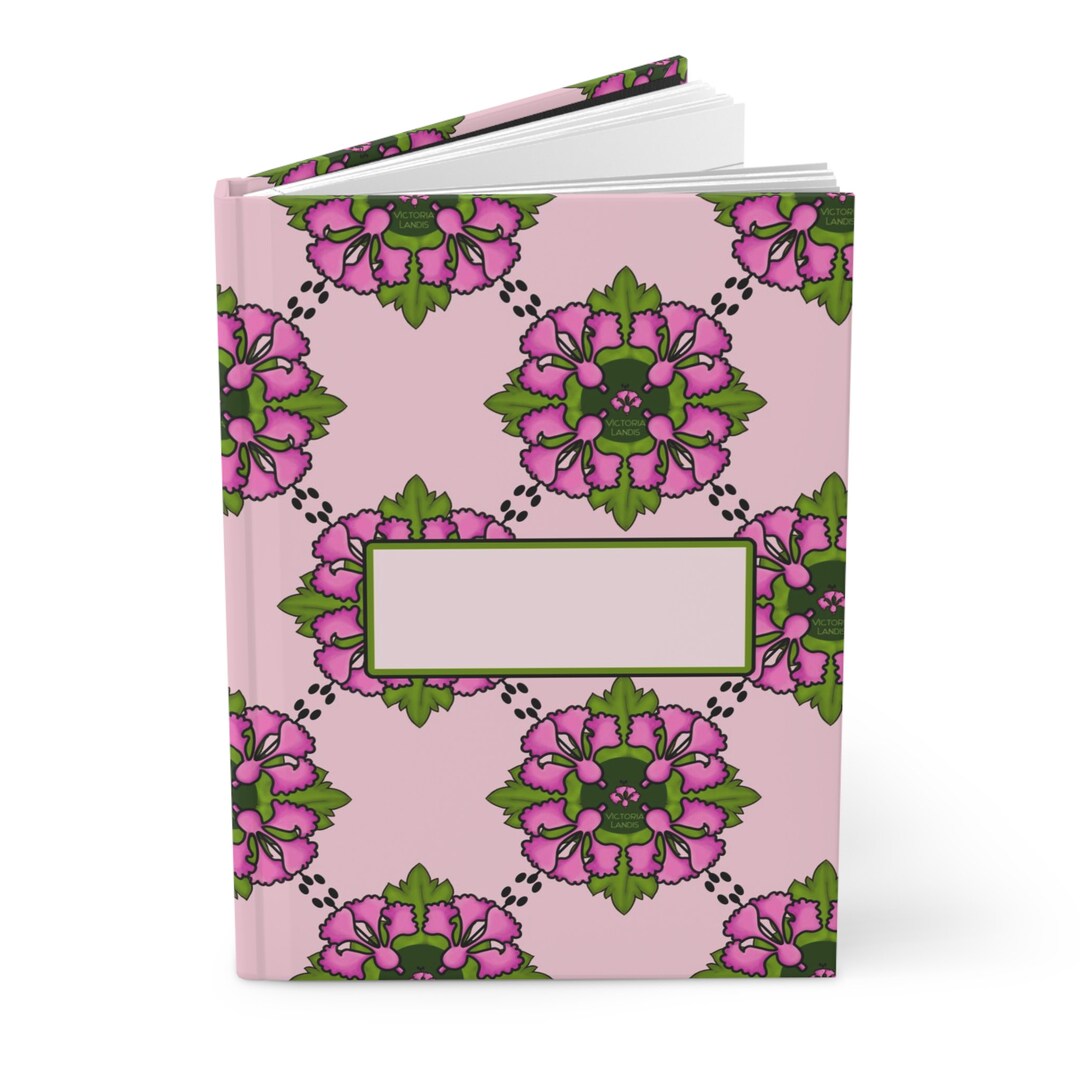 Pink Logo Design Journal - Blank Label on Front and Spine Notebook - Etsy