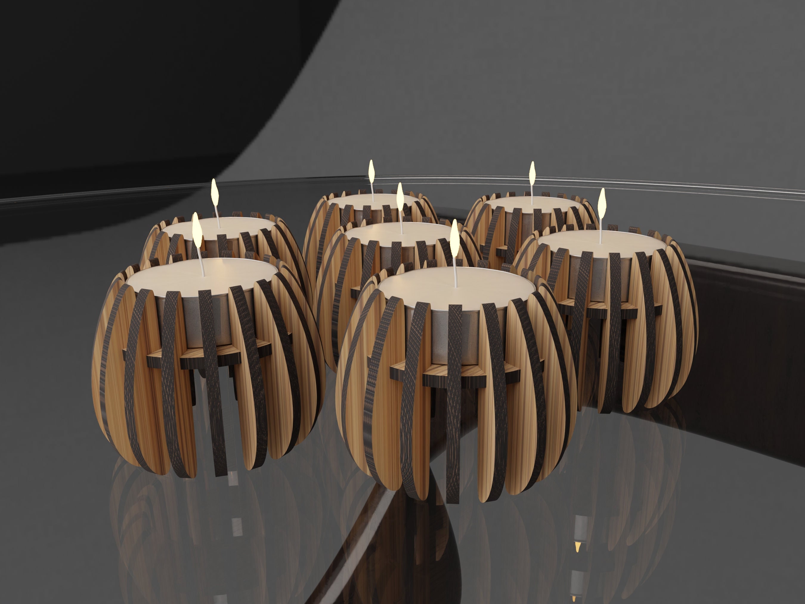 SVG Laser Cut Tea Light Holder, 40mm Tea Candle, 3mm, 1/8", 4mm Files ...