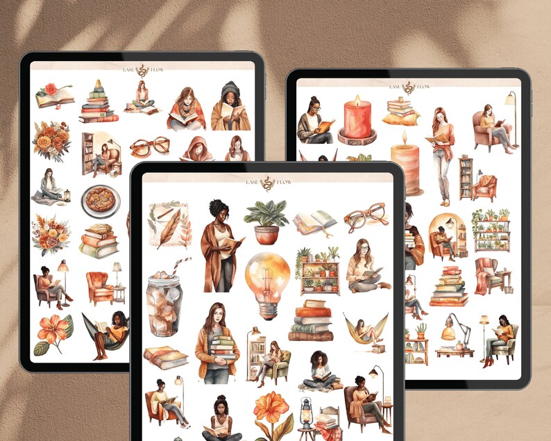 Bookish Stickers Digital | 73 Reading Stickers for Goodnotes, Bookish ...