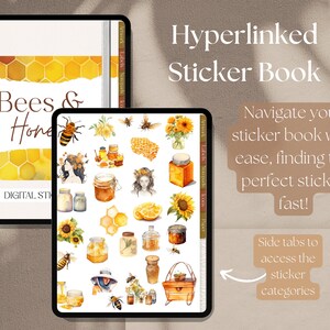 Bees & Honey GOODNOTES STICKERS | 400 Cottagecore Aesthetic Goodnotes ...