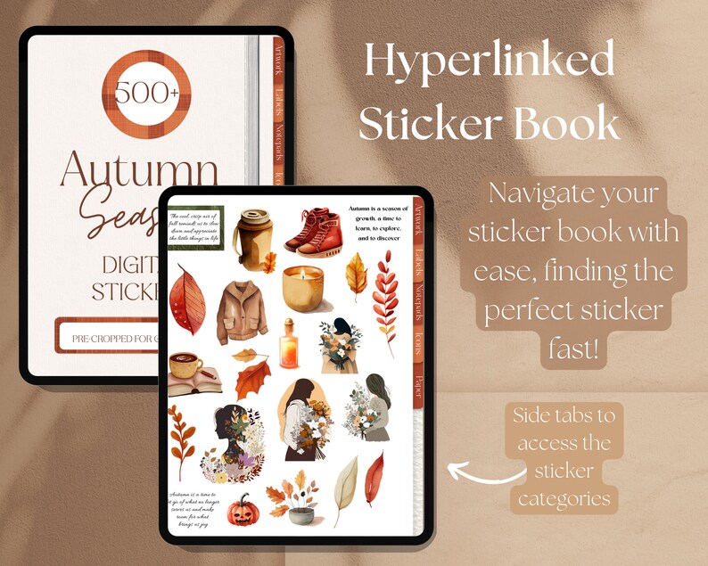 Fall Digital Stickers for Goodnotes Fall Planner Stickers Kit Fall ...