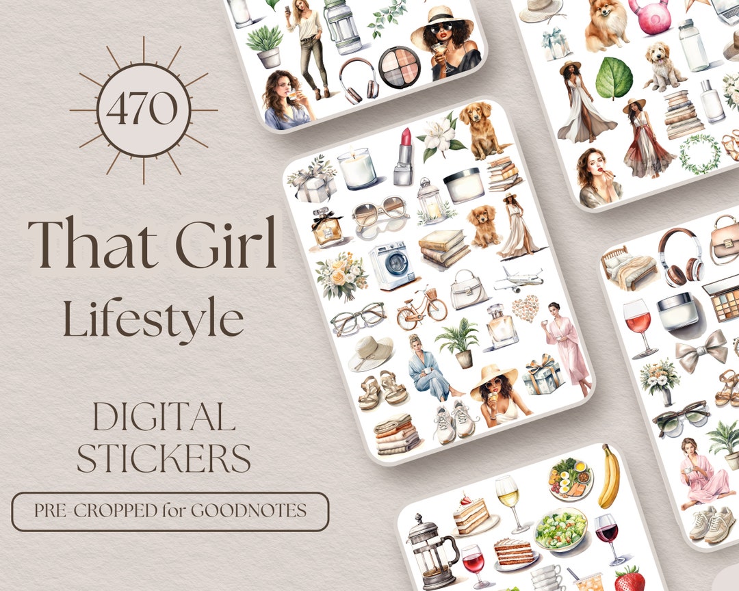 Lifestyle Digital Stickers | That Girl Daily Life Digital Sticker Book ...