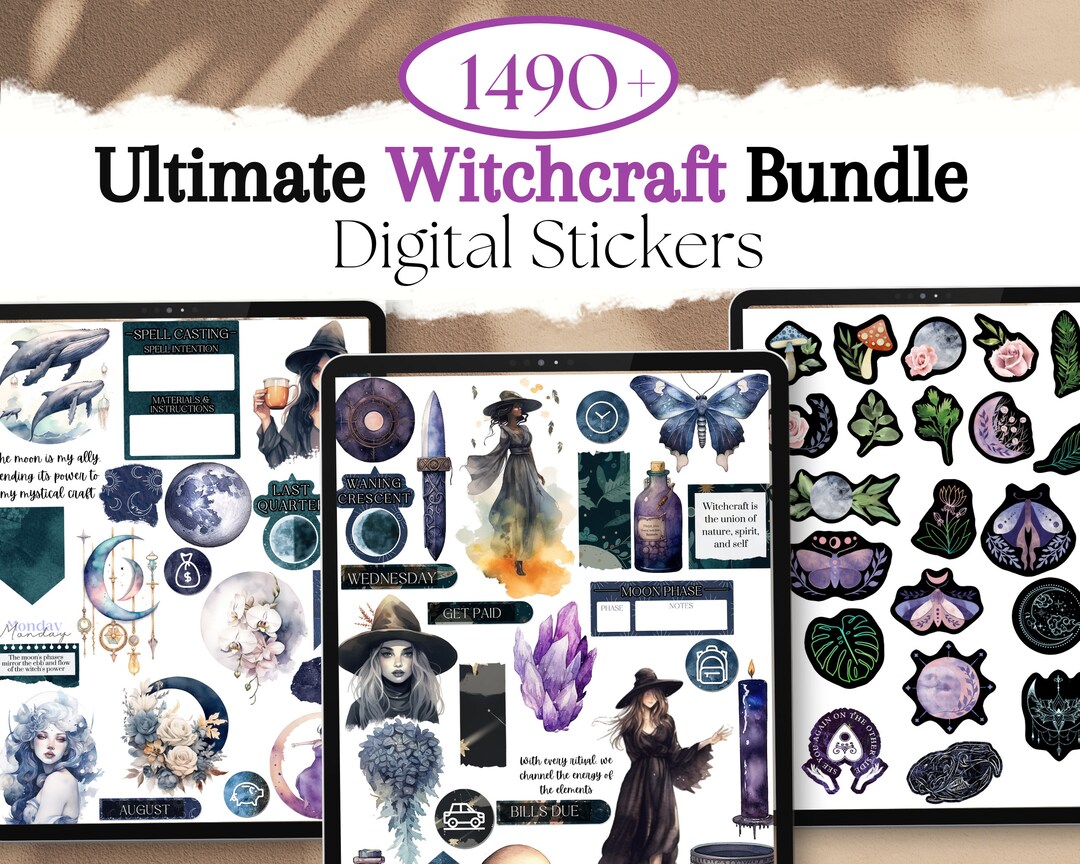 Ultimate Witchcraft Digital Sticker Bundle for Goodnotes | 1490+ Witchy ...