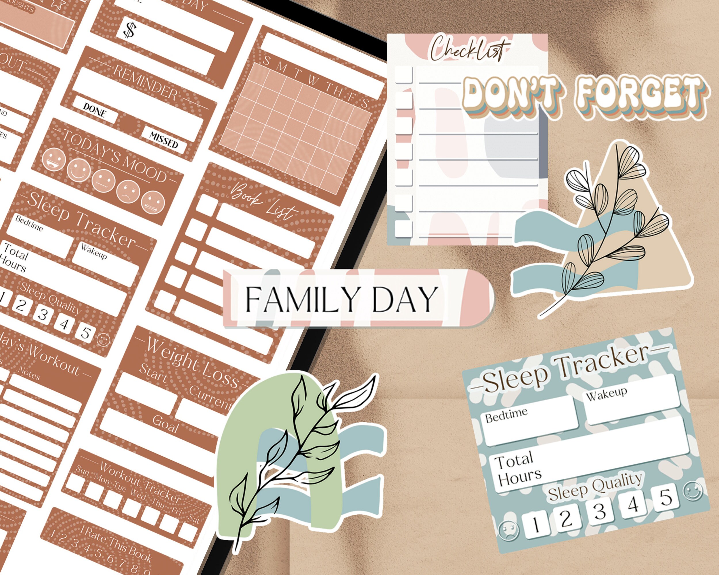 Ultimate Boho Girl Digital Sticker Bundle for Goodnotes | 1680+ Neutral ...