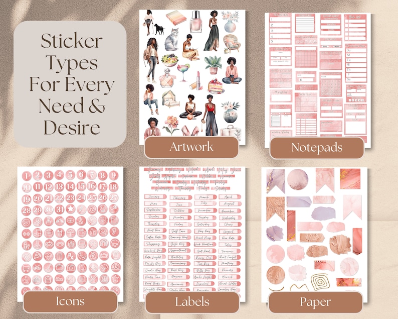 That Girl Goodnotes Stickers Black Girls 401 Lifestyle Digital Stickers ...