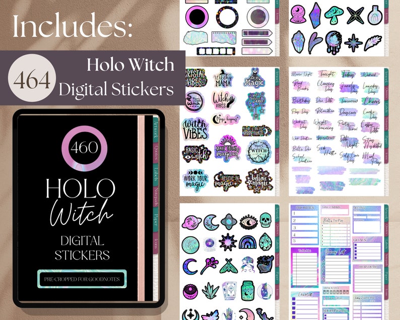 Ultimate Witchy Digital Sticker Bundle for Goodnotes 1300 - Etsy