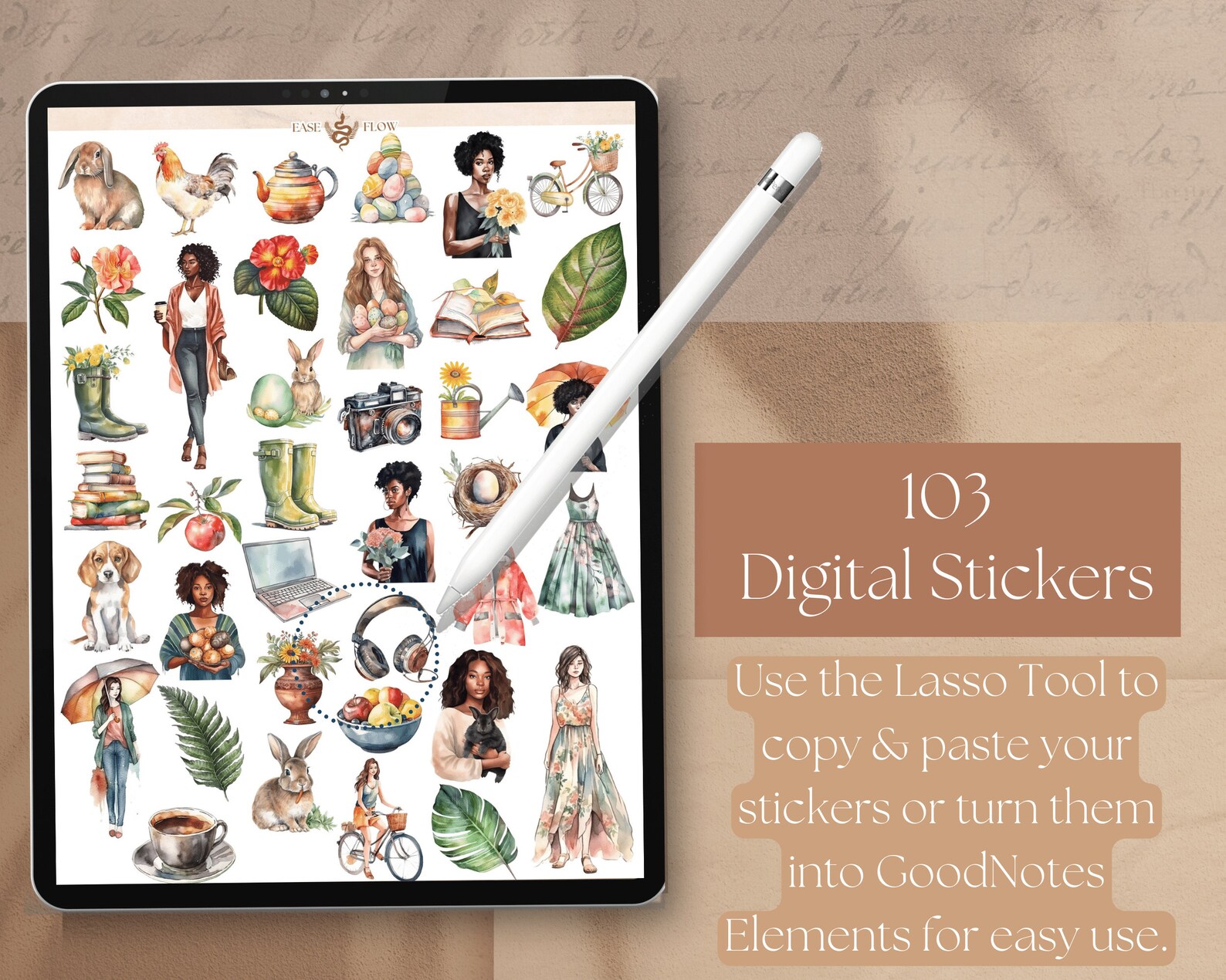 APRIL Stickers for GOODNOTES STICKERS | 103 Digital Stickers for ...