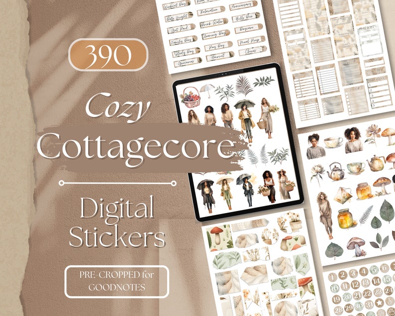 Cottagecore Digital Stickers | GOODNOTES STICKERS, 503 Cottagecore ...