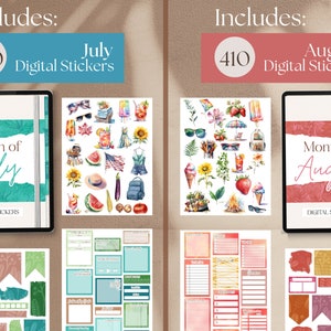 ALL MONTHS Digital Stickers Bundle | GOODNOTES Stickers, 4800+ Month ...