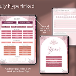 Digital Reading Journal | 600+ Page Digital Book Tracker Reading Log ...