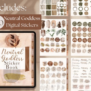 Ultimate Neutral Digital Sticker Bundle for Goodnotes | 1700+ Neutral ...