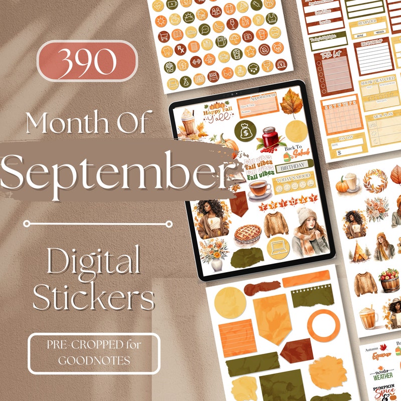 September Stickers - Etsy