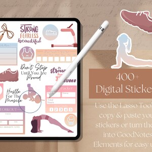 Workout Digital Planner Sticker | Fitness GOODNOTES STICKERS |420 ...