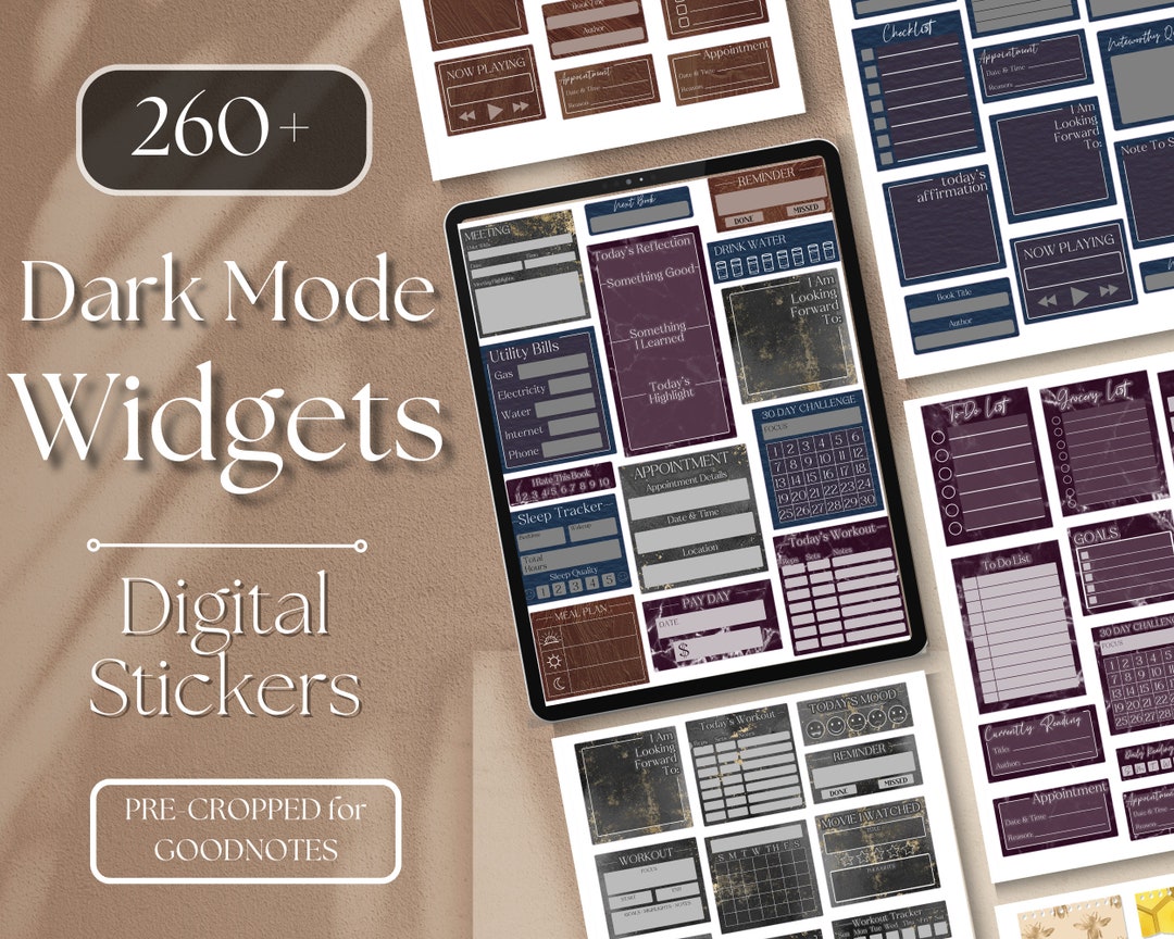 Digital Widget Stickers | Widget & Functional Sticky Note GOODNOTES ...