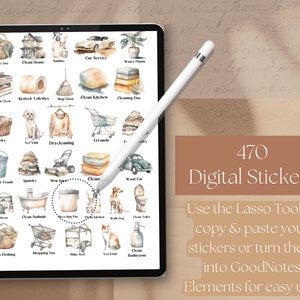 Aesthetic Stickers for Goodnotes | 470 Goodnotes Planner Stickers ...