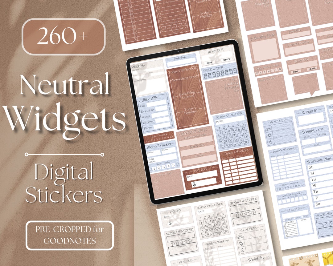 Digital Widget Stickers | Widget & Functional Sticky Note GOODNOTES ...