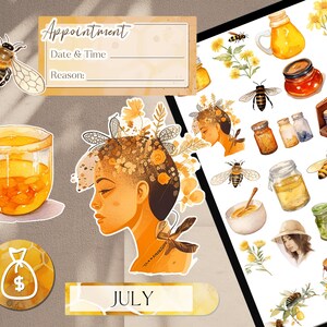 Bees & Honey GOODNOTES STICKERS | 400 Cottagecore Aesthetic Goodnotes ...