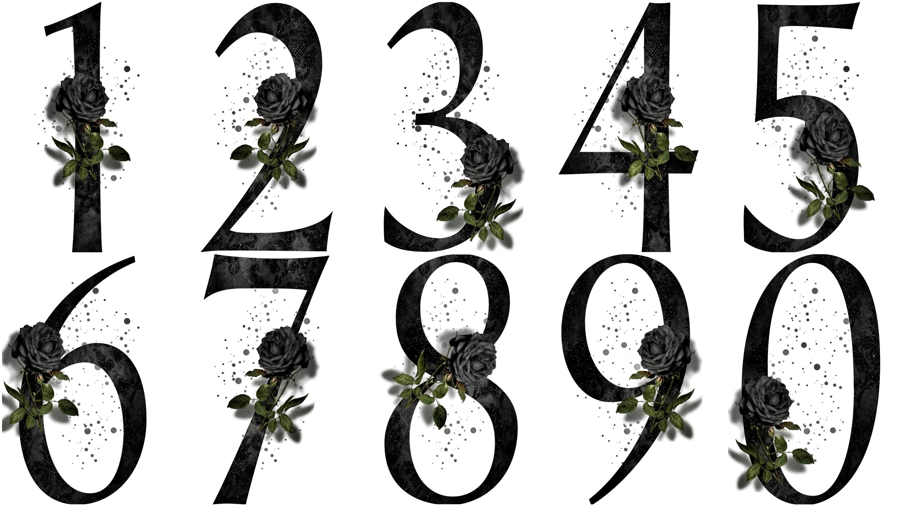 Gothic Raven Alphabet Letters Numbers Character 45 - Etsy