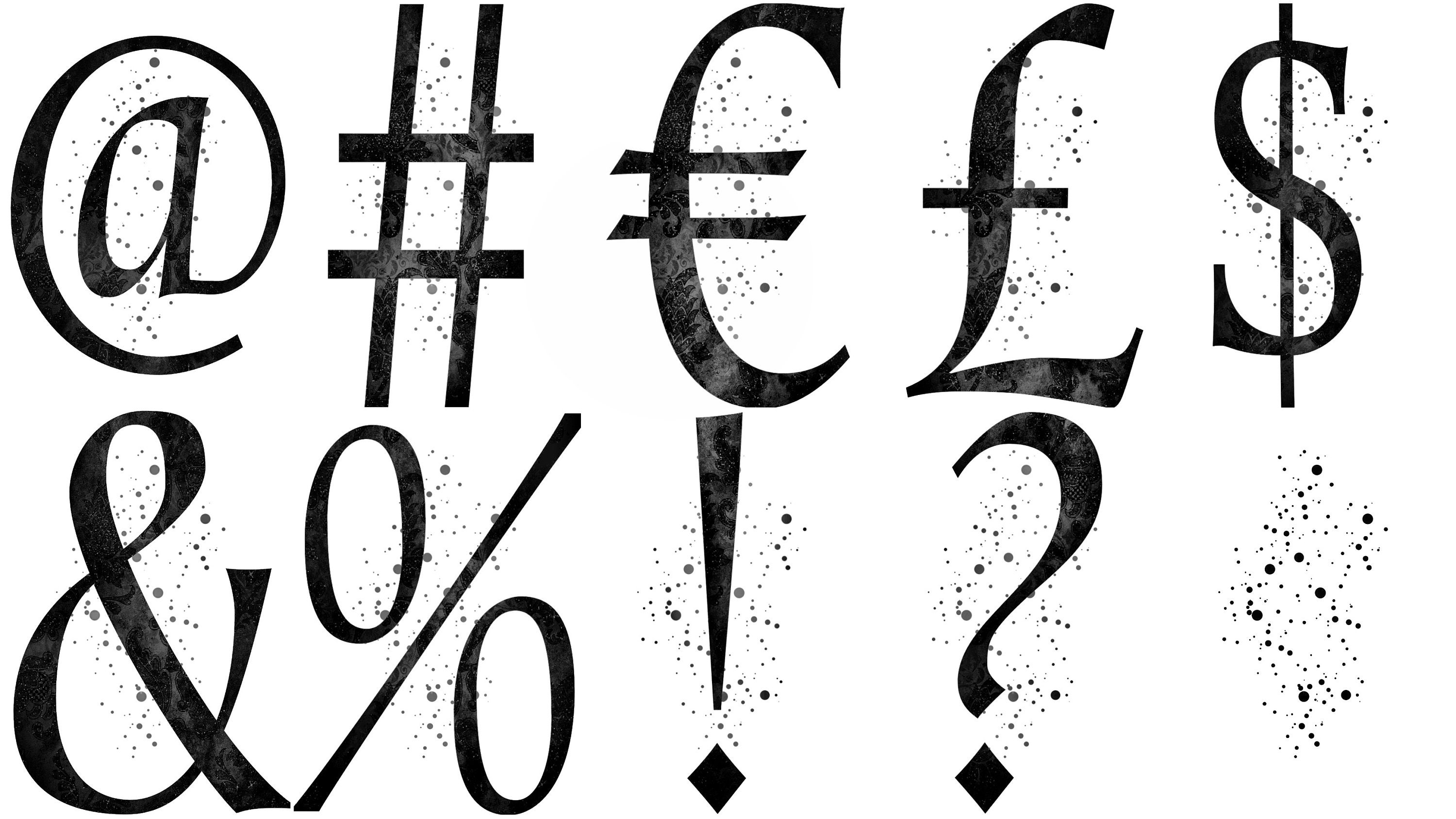 Gothic Raven Alphabet Letters Numbers Character 45 - Etsy Australia