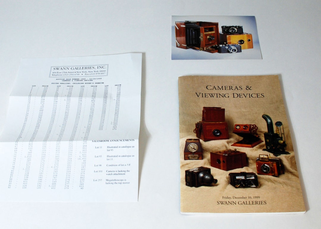 Vintage 1999 Auction Catalog Photo Camera Viewer Stereoscope - Etsy