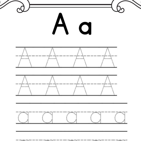 DIGITAL Alphabet Tracing Download Worksheets Zip Pdf Digital File ...