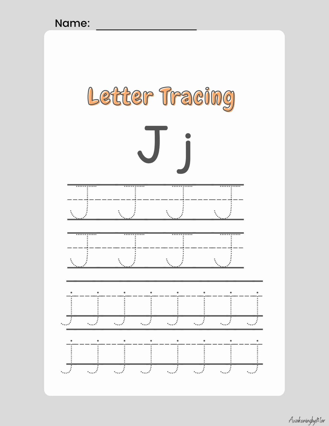 PRINTABLE Alphabet Tracing From A-Z Download Zip Pdf Digital Printable ...